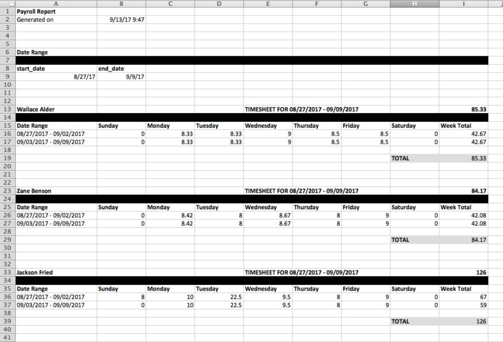 Payroll Report | Reports | Help Center | Time IQ